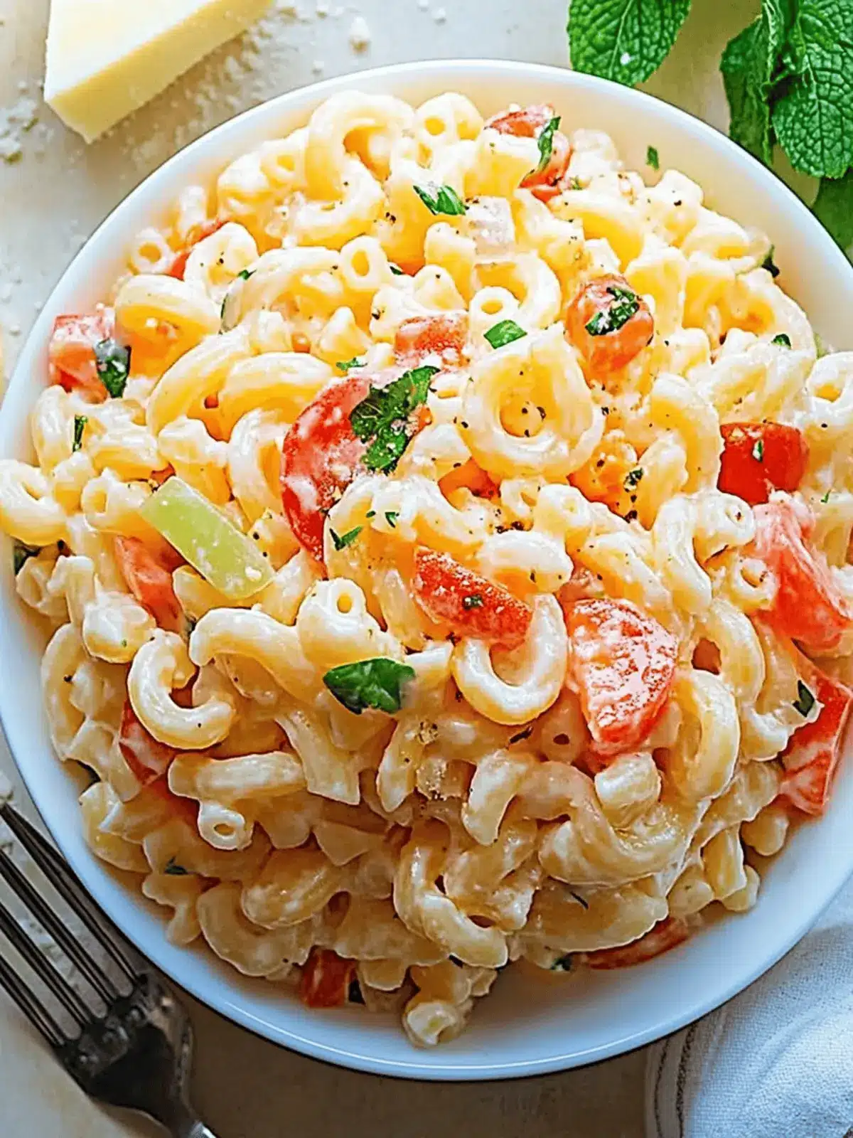 Tangy Pasta Mix: The Ultimate Creamy Macaroni Salad Delight