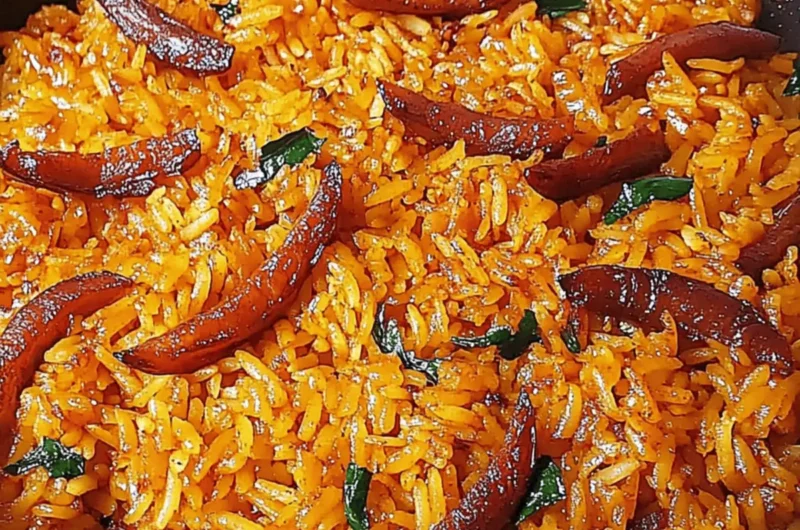 Irresistible Native Jollof Rice with Palm Oil - Flavorful Delight