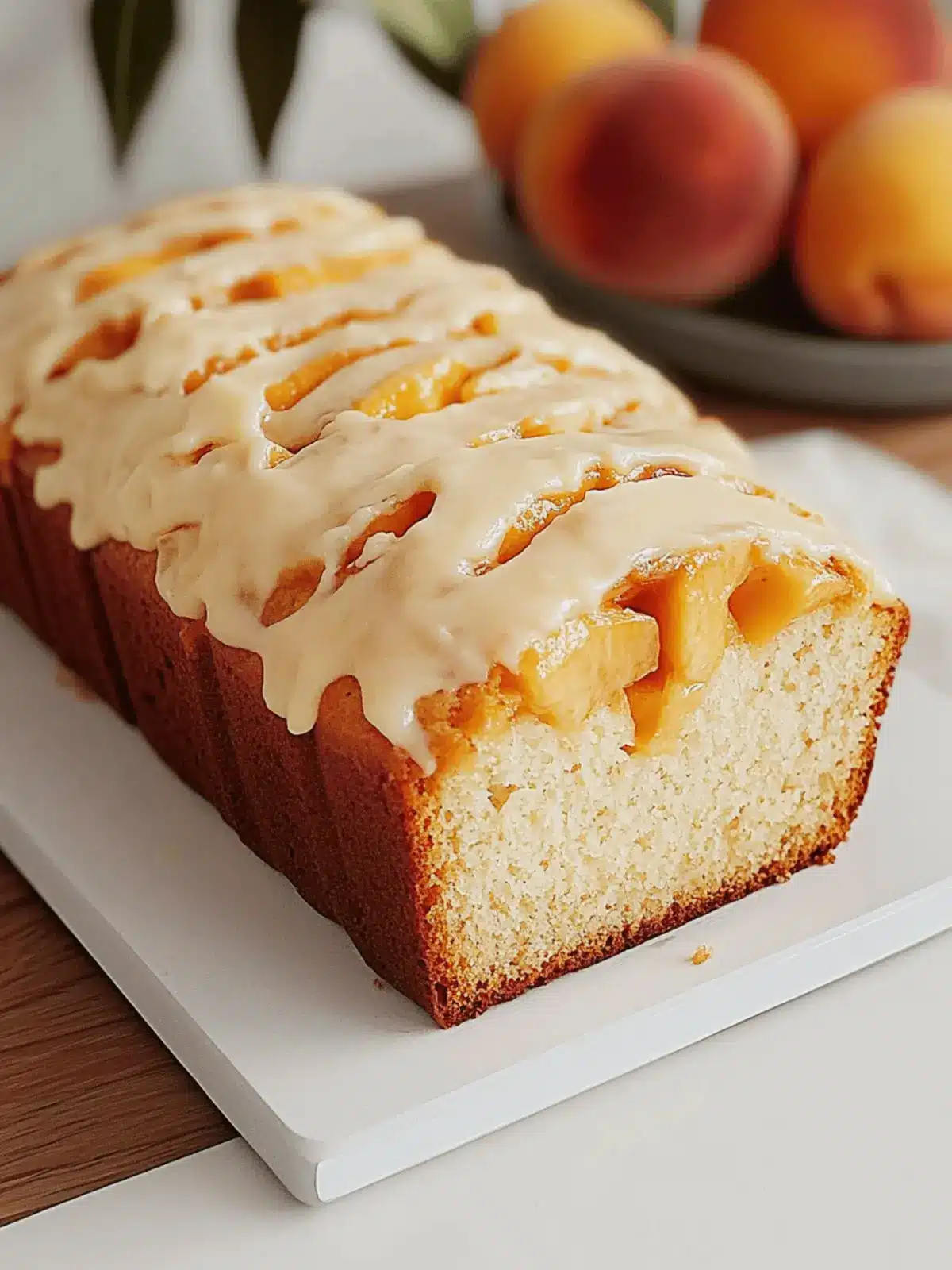 Irresistible Peach Bread: Ultimate Moist Loaf with Cinnamon Glaze