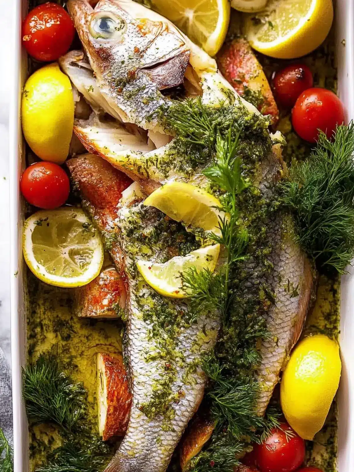 Whole Baked Fish: Easy, Delicious Snapper with Garlic & Dill