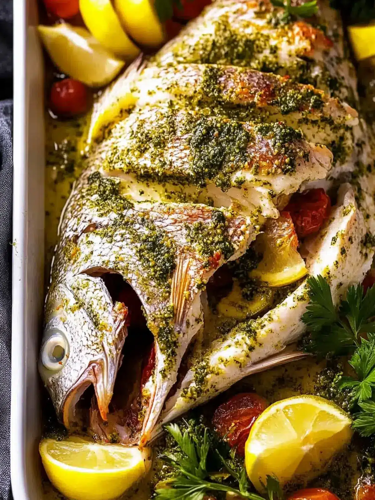 Whole Baked Fish: Easy, Delicious Snapper with Garlic & Dill