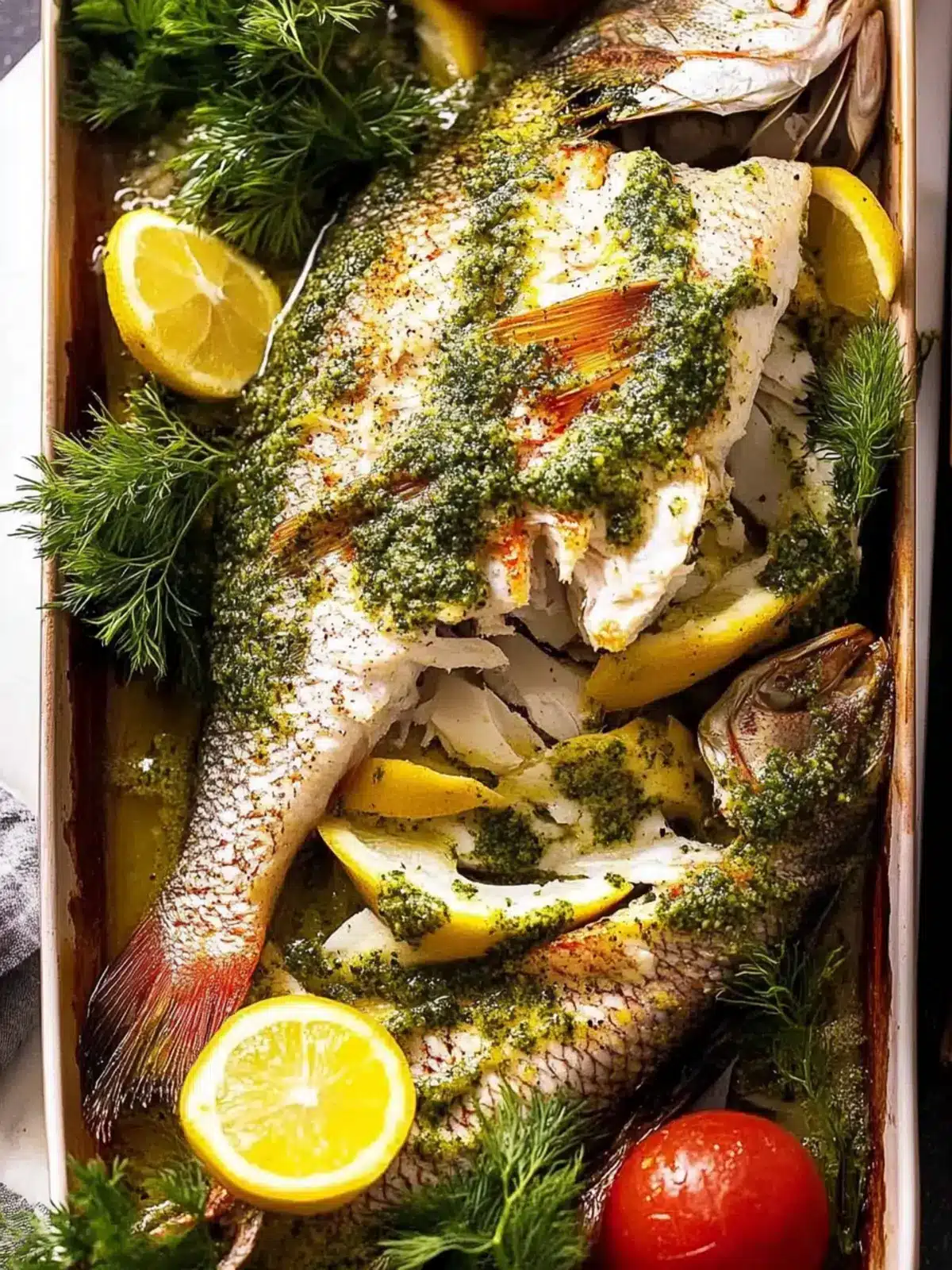 Whole Baked Fish: Easy, Delicious Snapper with Garlic & Dill