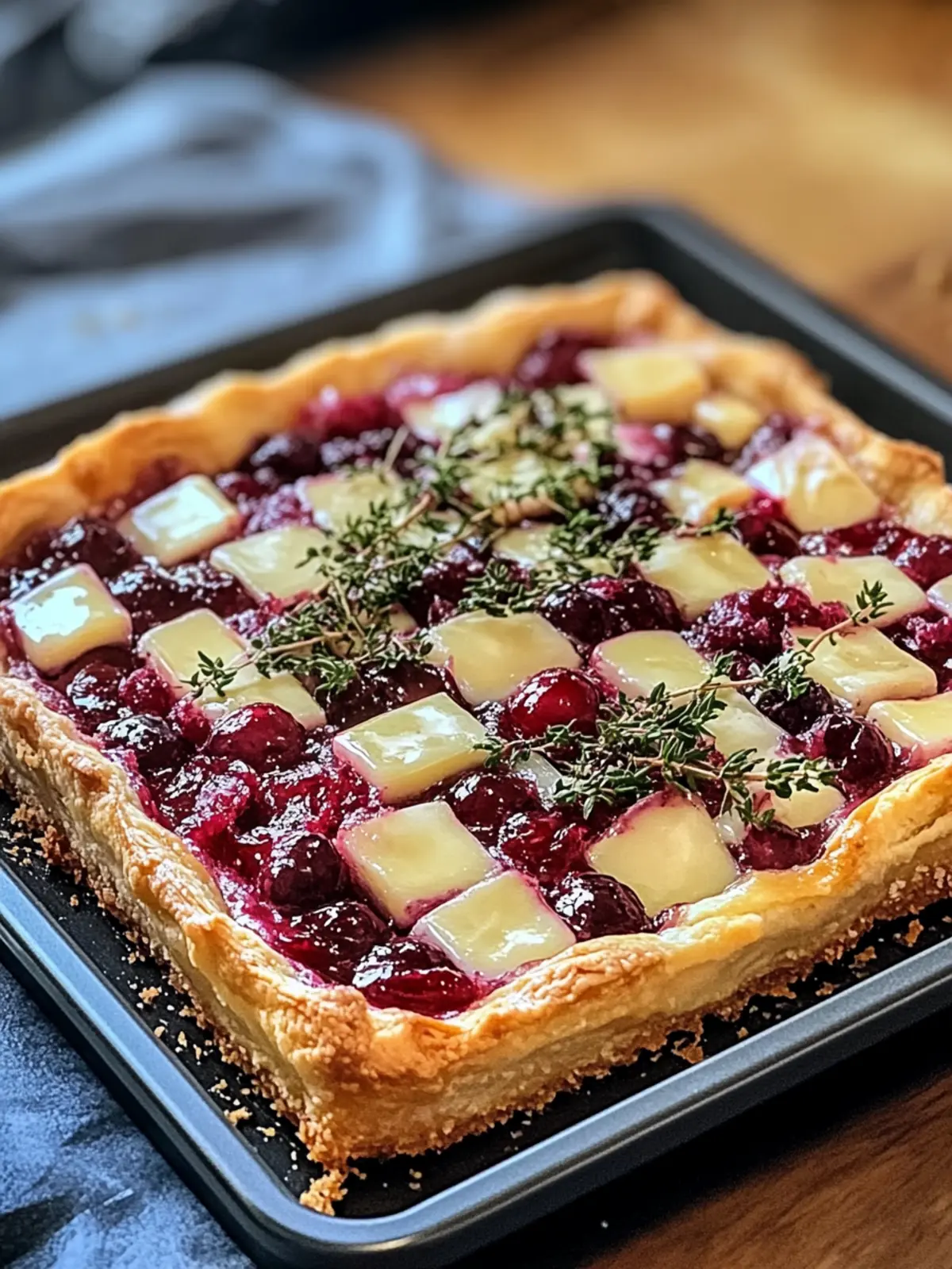 Delicious Cranberry Brie Tart with Pancetta for Festive Joy