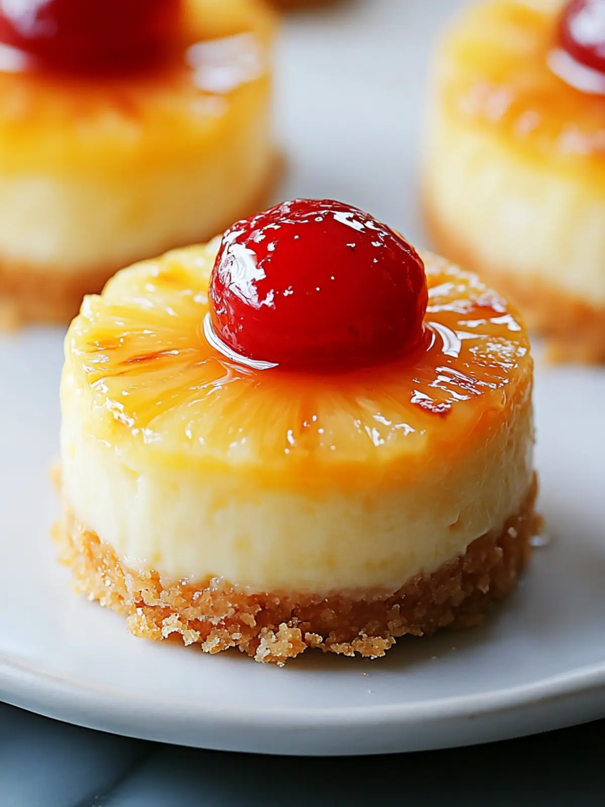 Irresistible Mini Pineapple Upside-Down Cheesecakes